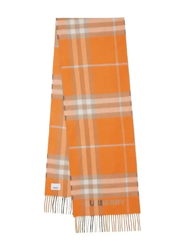 Burberry Check-pattern Fringed-edge Scarf