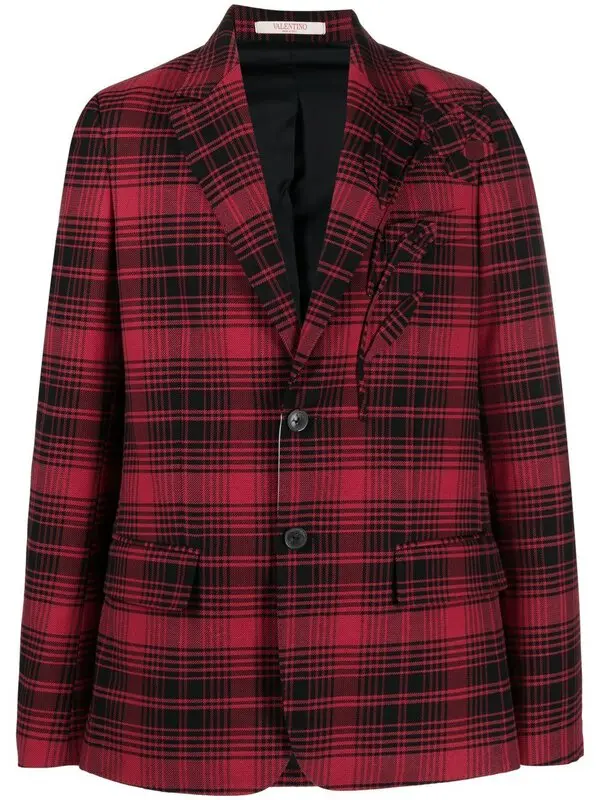 Valentino Garavani Checked Single-breasted Blazer