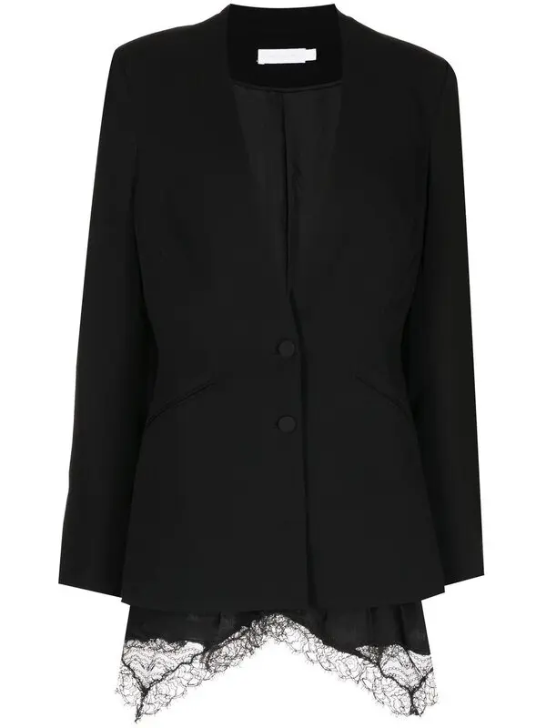 Simkhai Collarless Single-breasted Jacket