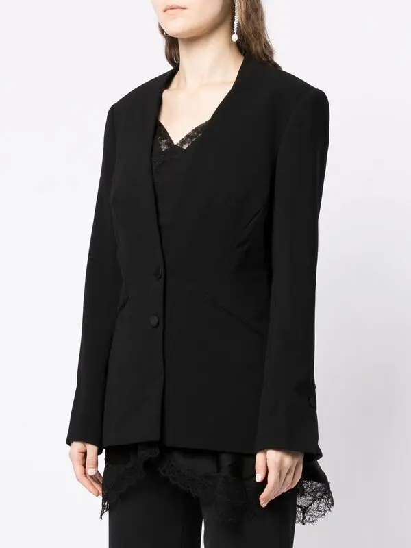 Simkhai Collarless Single-breasted Jacket
