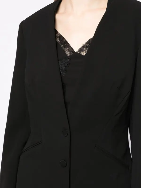 Simkhai Collarless Single-breasted Jacket