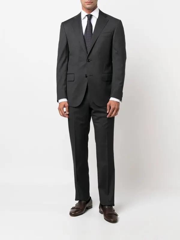 Corneliani Single-breasted Virgin-wool Suit - Grey