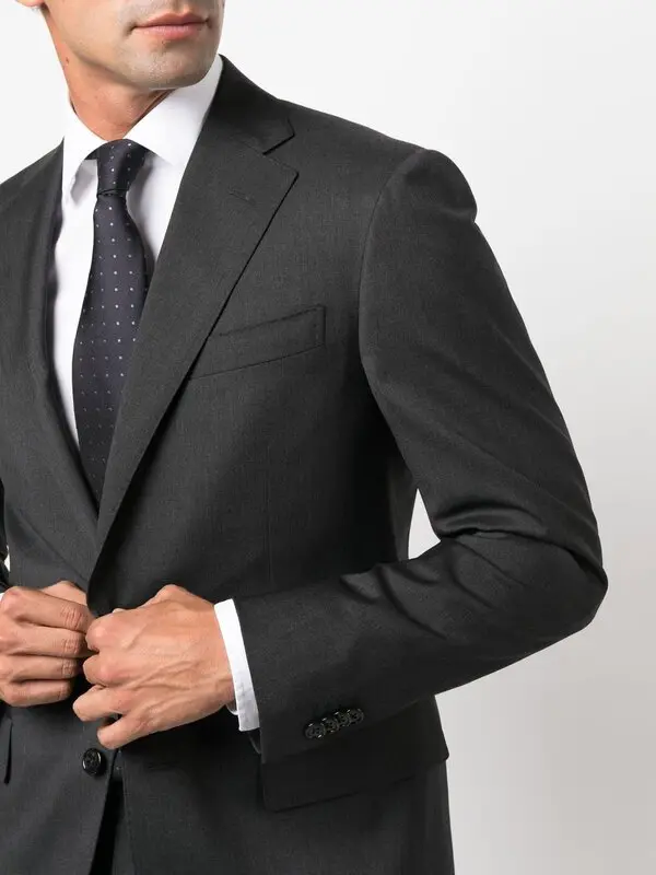 Corneliani Single-breasted Virgin-wool Suit - Grey