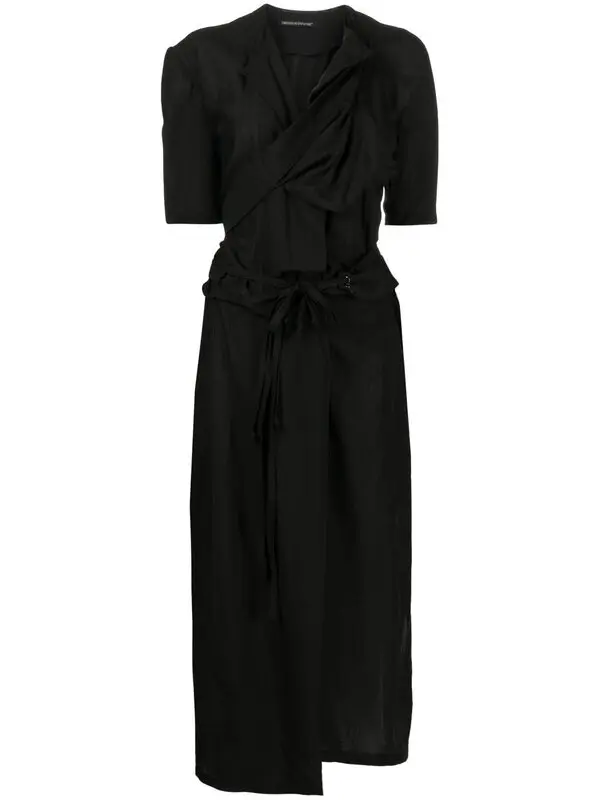 Yohji Yamamoto Belted Wraparound Coat