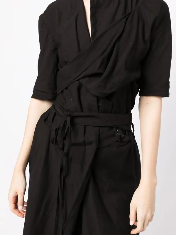 Yohji Yamamoto Belted Wraparound Coat