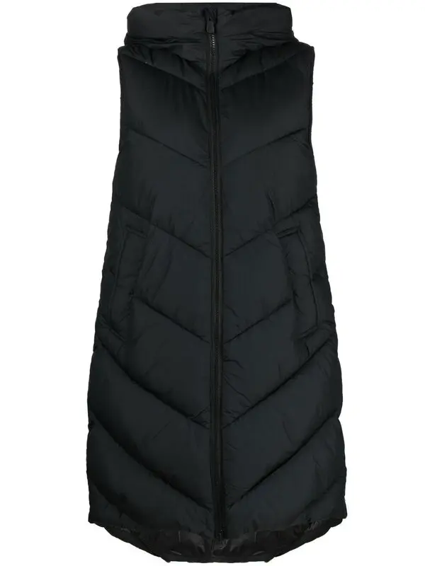 SAVE THE DUCK Juliet Long Puffer Gilet - Black
