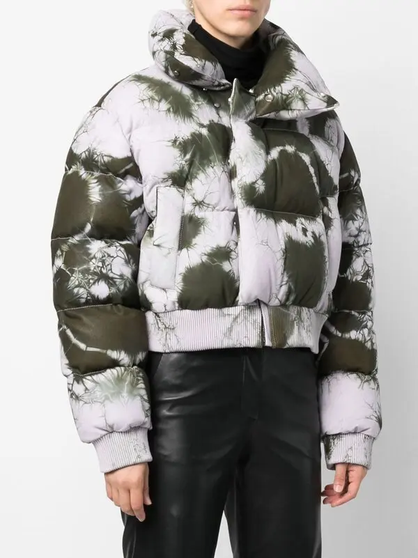 Off-White Tie-dye Puffer Jacket - Pink