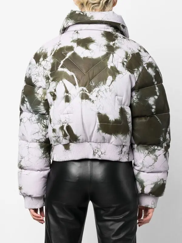 Off-White Tie-dye Puffer Jacket - Pink