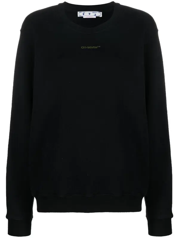 Off-White Arrows Tie-dye Crewneck Sweatshirt - Black