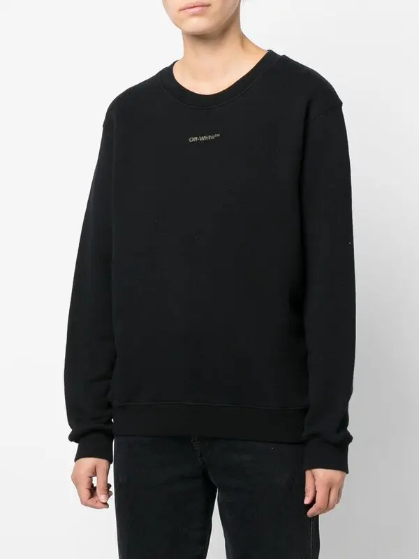 Off-White Arrows Tie-dye Crewneck Sweatshirt - Black