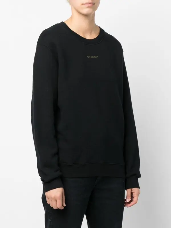 Off-White Arrows Tie-dye Crewneck Sweatshirt - Black