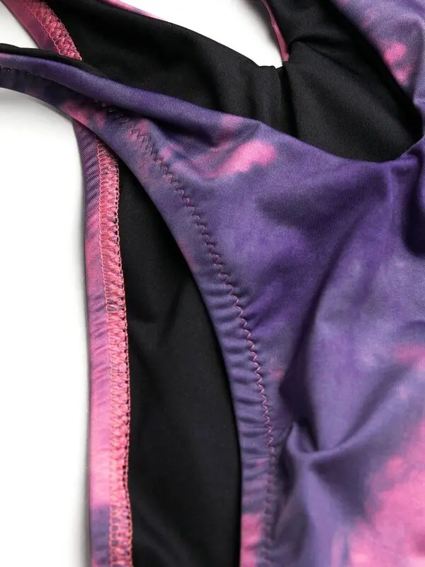 Off-White Cut-out Tie-dye Swimsuit