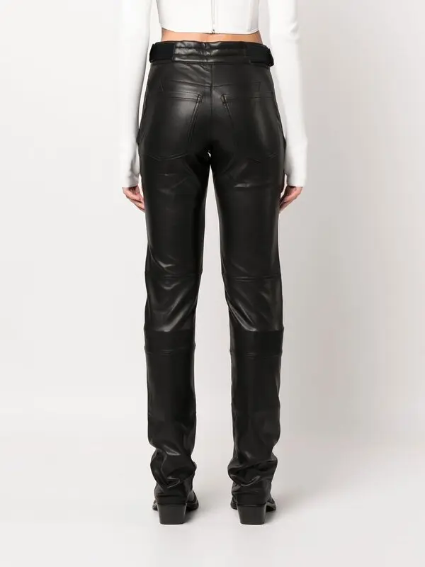 MISBHV Straight Leg Faux-leather Trousers