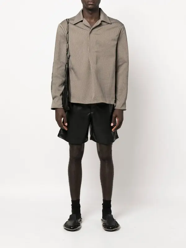 Nanushka Doxxi Vegan Leather Bermuda Shorts