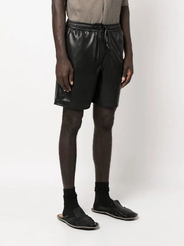 Nanushka Doxxi Vegan Leather Bermuda Shorts