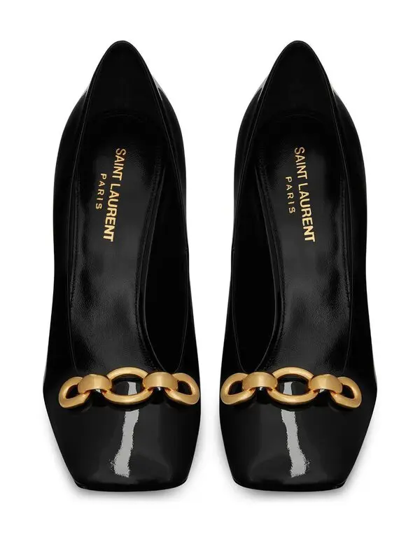 Saint Laurent Swing Chain-link Pumps - Black