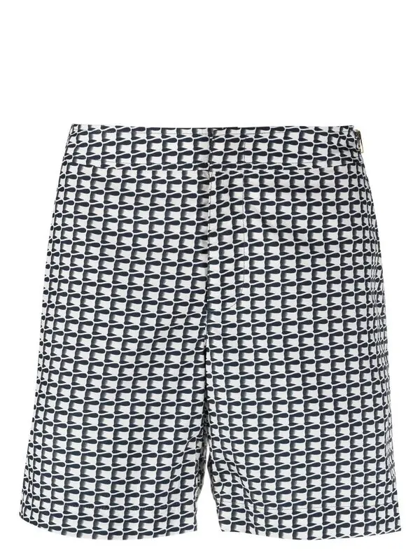 Orlebar Brown Graphic-print Swim Shorts - White