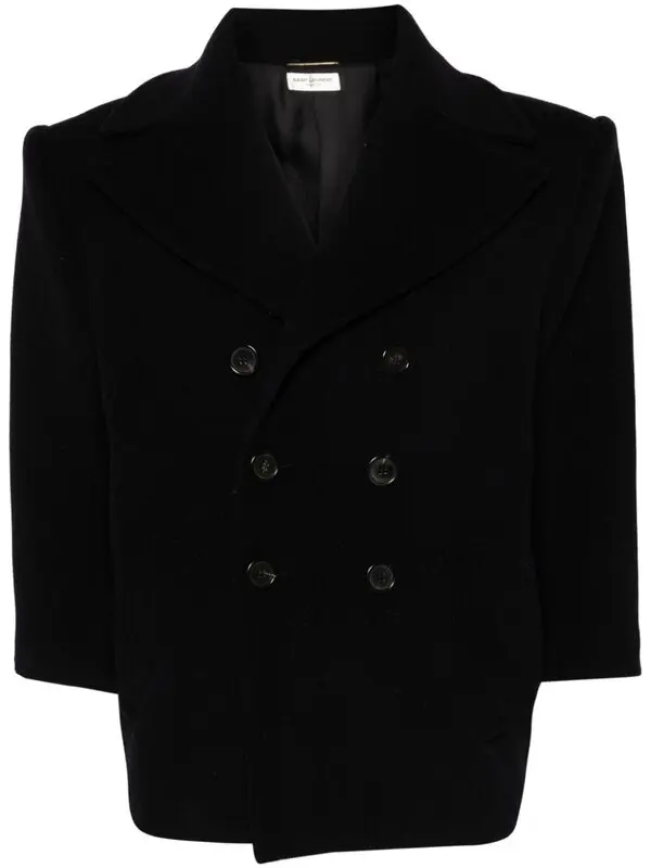 Saint Laurent Double-breasted Wool Coat