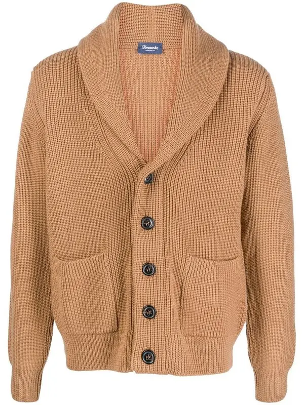 DRUMOHR Steve Mcqueen Merino Cardigan - Brown