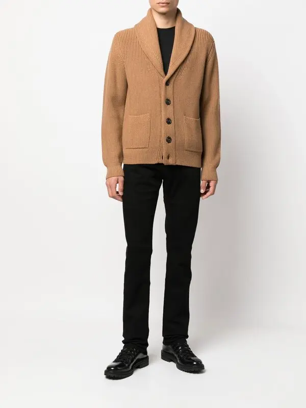 DRUMOHR Steve Mcqueen Merino Cardigan - Brown