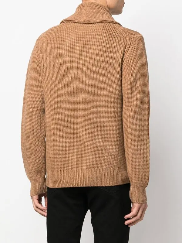 DRUMOHR Steve Mcqueen Merino Cardigan - Brown