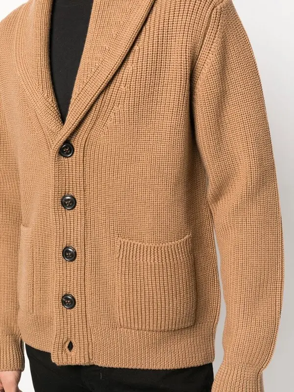 DRUMOHR Steve Mcqueen Merino Cardigan - Brown