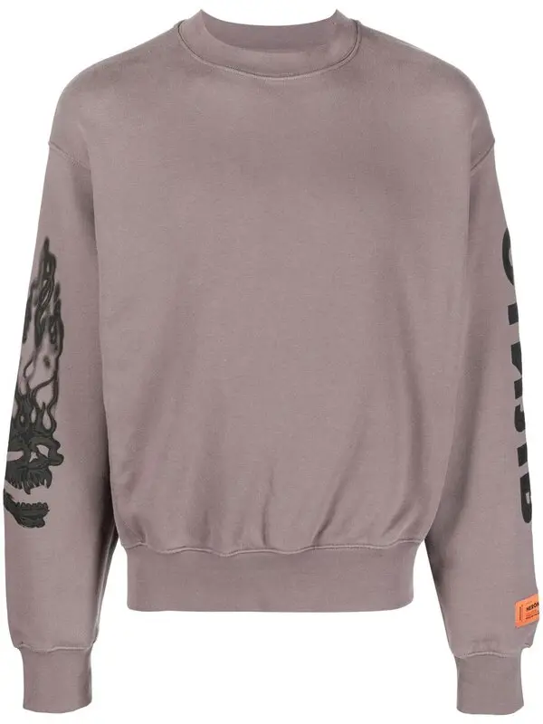 Heron Preston Flaming Skull Sweatshirt