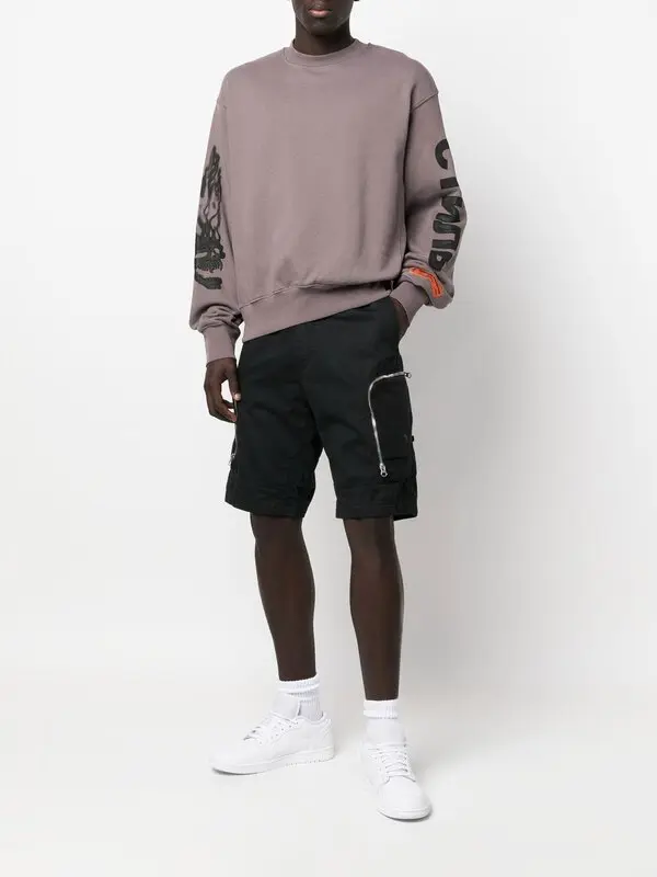 Heron Preston Flaming Skull Sweatshirt