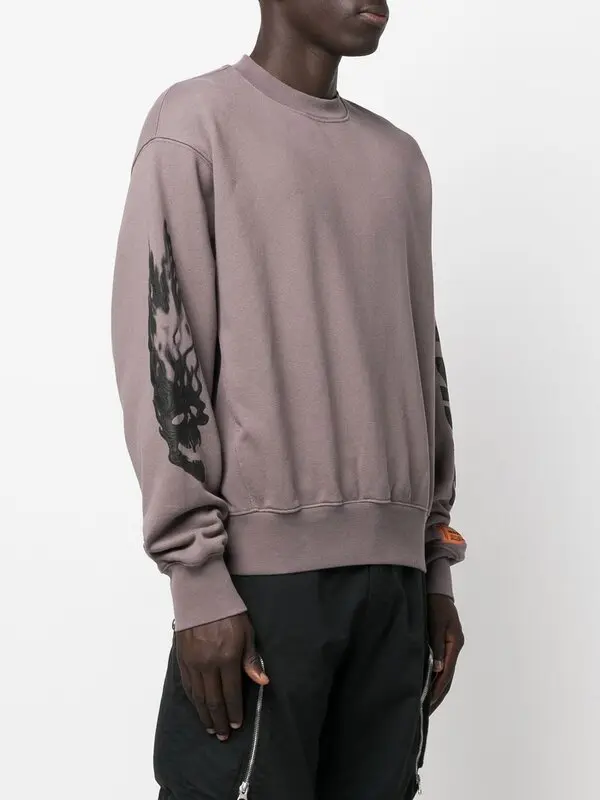 Heron Preston Flaming Skull Sweatshirt