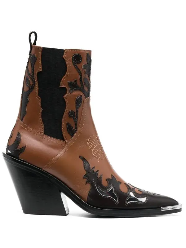 Rabanne Santiag Cowboy Boots - Brown