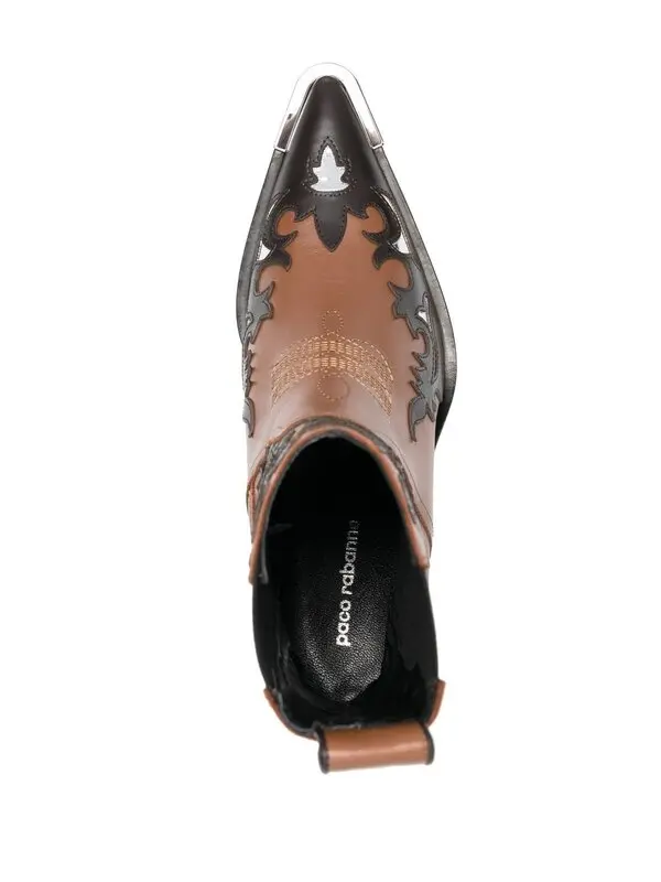 Rabanne Santiag Cowboy Boots - Brown