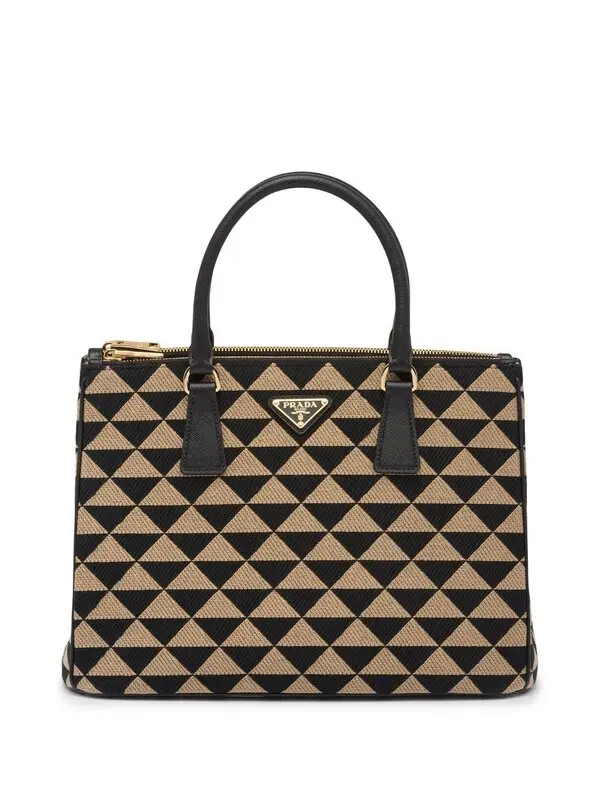 Prada Symbol Embroidered Tote