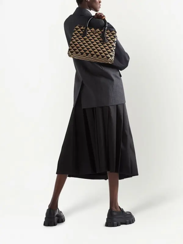 Prada Symbol Embroidered Tote
