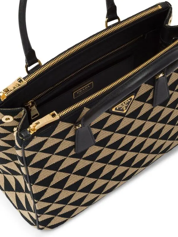 Prada Symbol Embroidered Tote