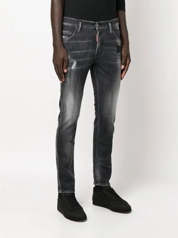 Dsquared2 Faded Skinny-fit Jeans - Black