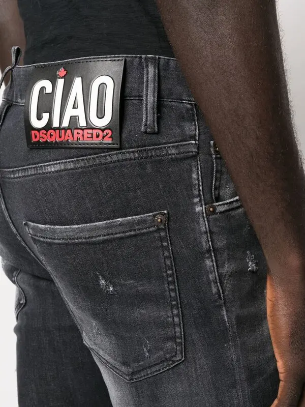Dsquared2 Faded Skinny-fit Jeans - Black