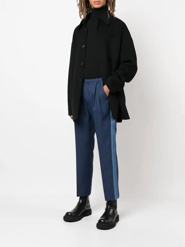 Viktor & Rolf Cropped Trousers With Embroidered Logo