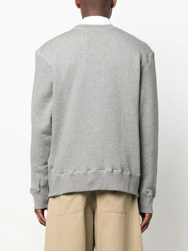 THE POWER FOR THE PEOPLE Logo Print Organic Cotton Crewneck Sweatshirt
