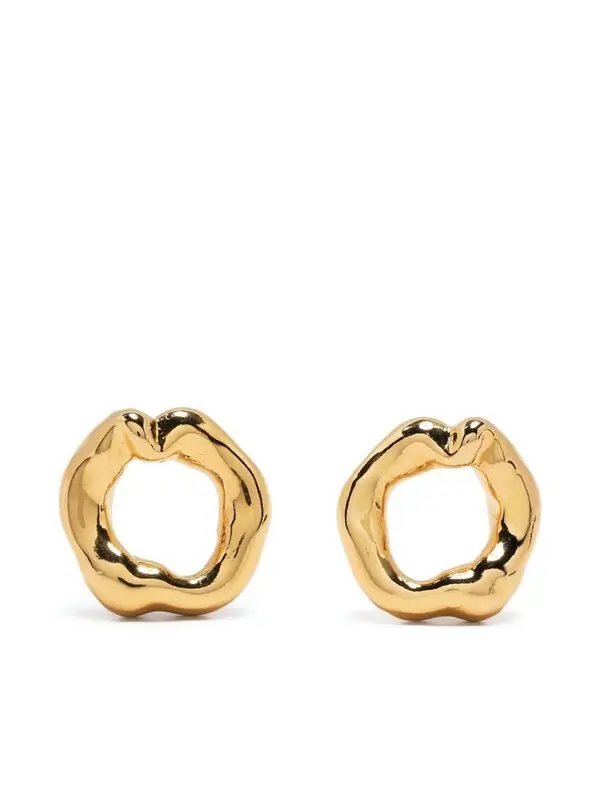 VANN JEWELRY Irregular Circle Earrings