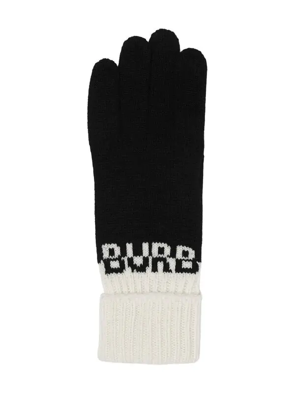 Burberry Logo Intarsia Cashmere Gloves