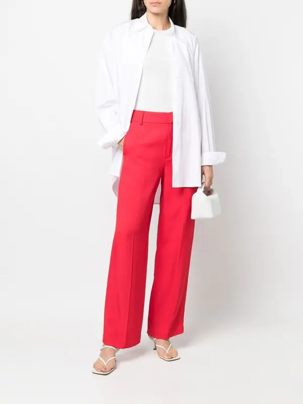 Co Straight-leg Trousers - Red