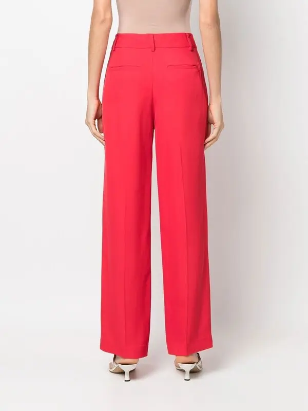 Co Straight-leg Trousers - Red
