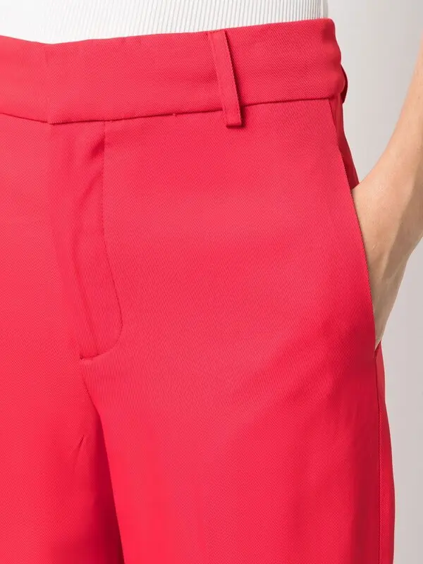 Co Straight-leg Trousers - Red