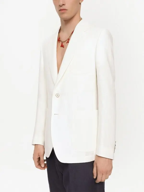 Dolce & Gabbana Single-breasted Linen Blazer