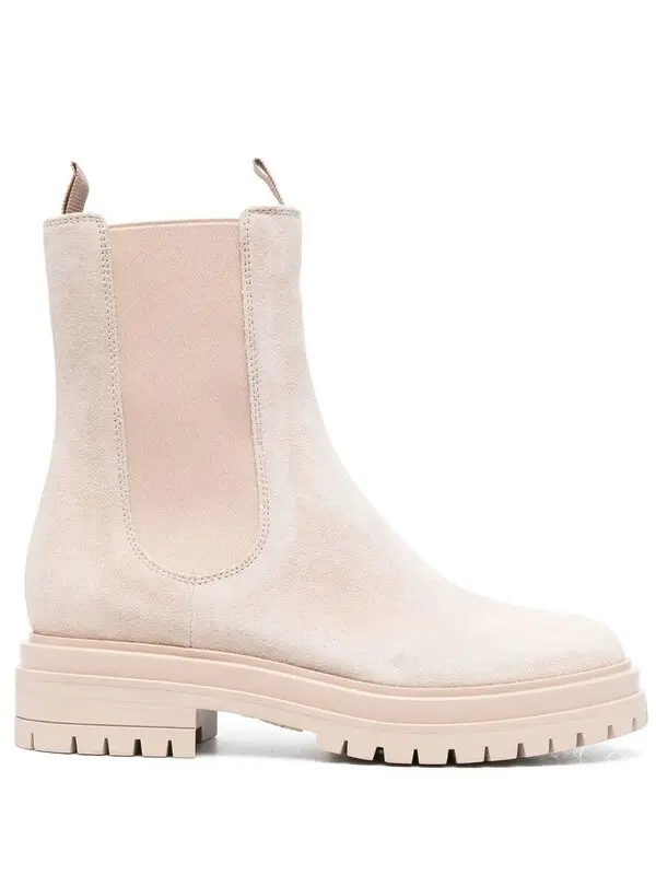 GIANVITO ROSSI Chester Suede Ankle Boots - Neutrals