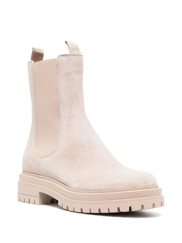 GIANVITO ROSSI Chester Suede Ankle Boots - Neutrals