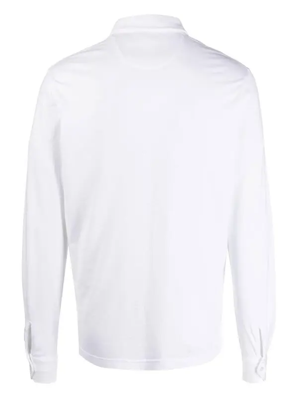Fedeli Long-sleeve Polo Shirt - White