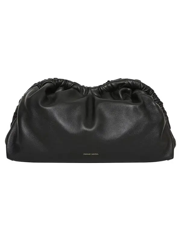 MANSUR GAVRIEL Black Lambskin Cloud Clutch