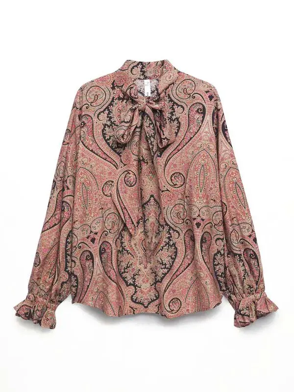 Mango Tie-neck Blouse