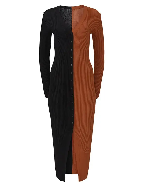 Staud Shoko Colorblock Sweater Dress